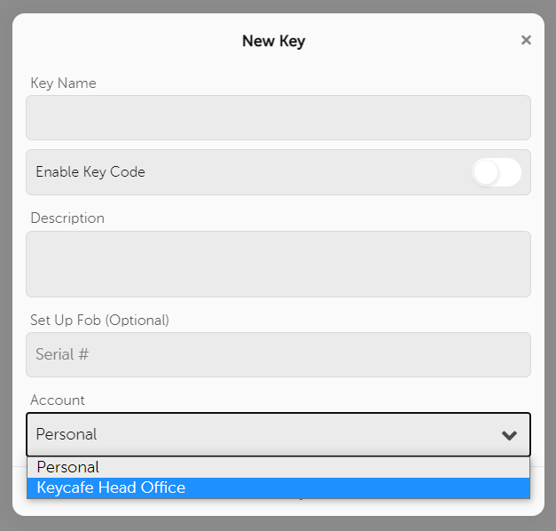 Adding a Key – Keycafe Help Centre