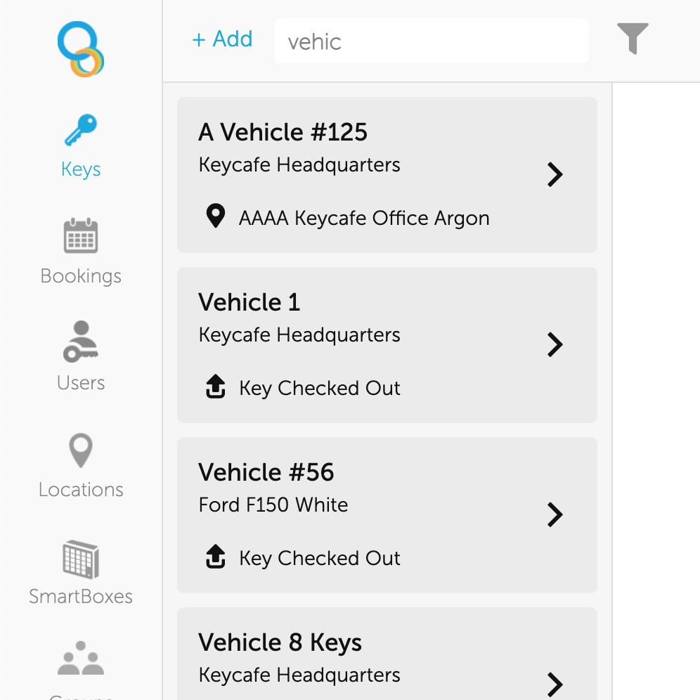 Key Search Filter – Keycafe Help Centre